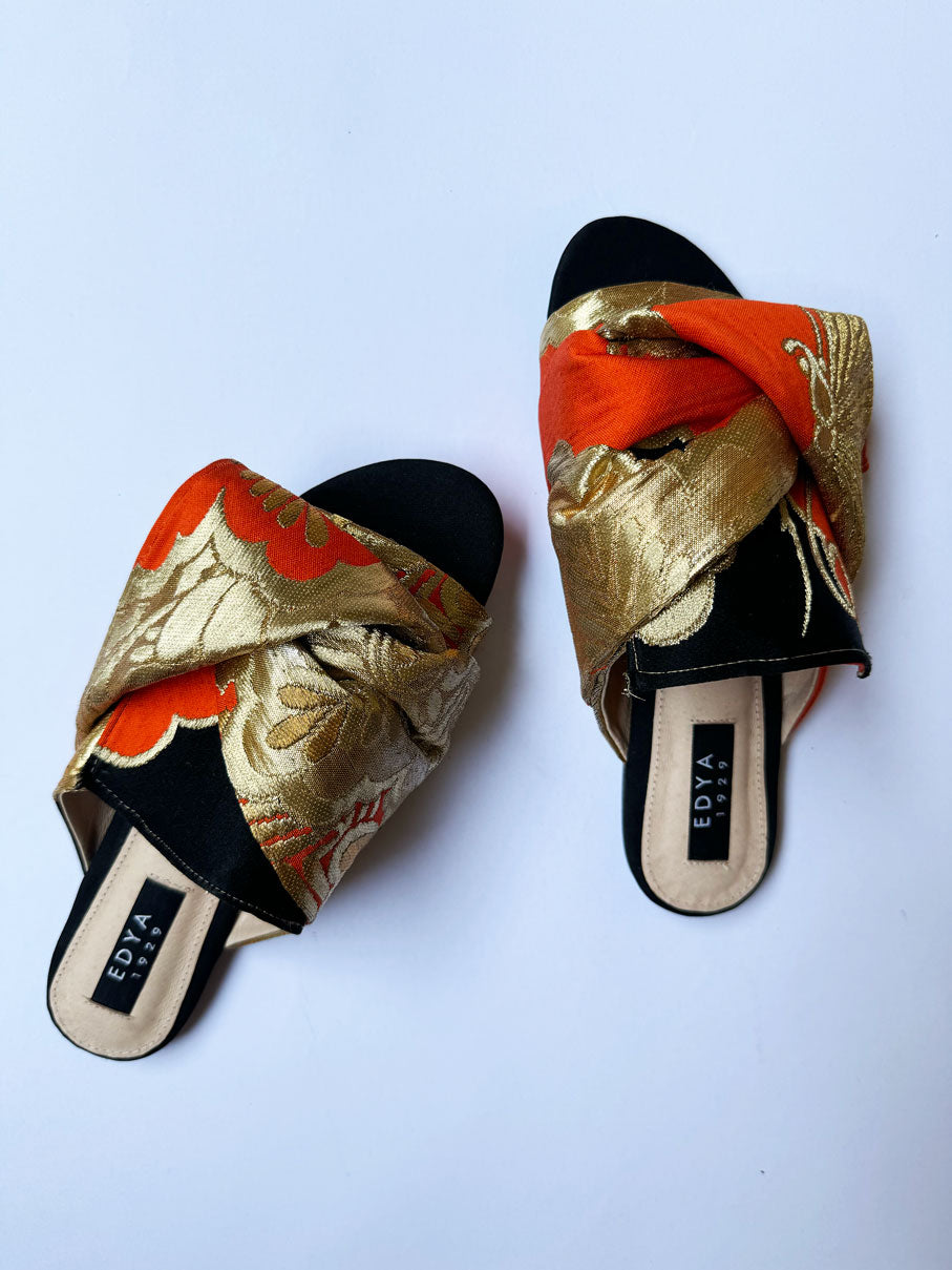 Obi Musubi Flat-Retro Black – EDYA 1929